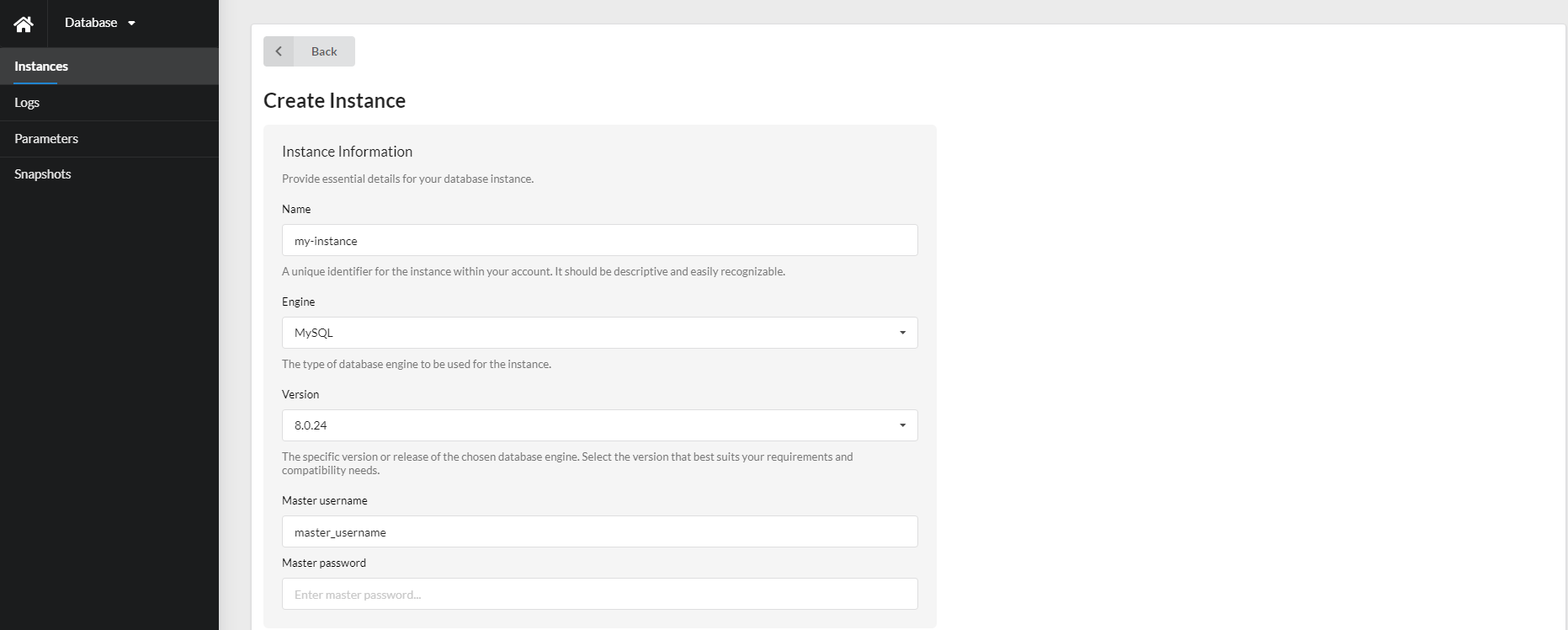 Instances - Documentation | ICDC